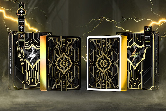 Thunder and Bident Playing Cards Gilded Set by Card Mafia – Curated Cards
